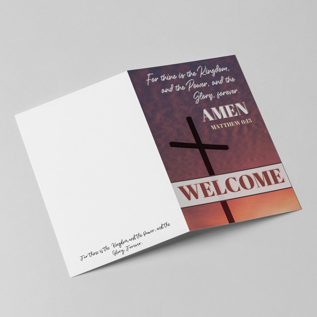 Church Bulletin Cover Worship Service Instant Digital Download Welcome ...