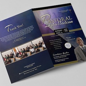 CORJL Pastoral Installation Program Template | Pastor Appreciation ...