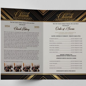CORJL Pastor & Wife Church Anniversary Program Booklet Template ...