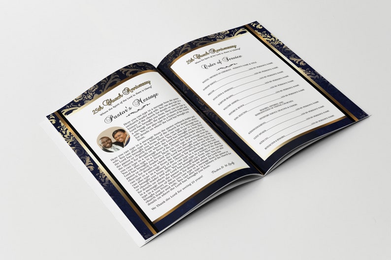 CORJL Church / Pastoral Anniversary Program Template | Editable ...