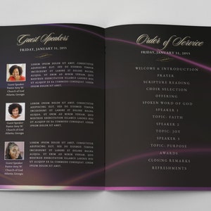 CANVA Womens Conference Program Book | Canva Template | Size: 11x17 ...