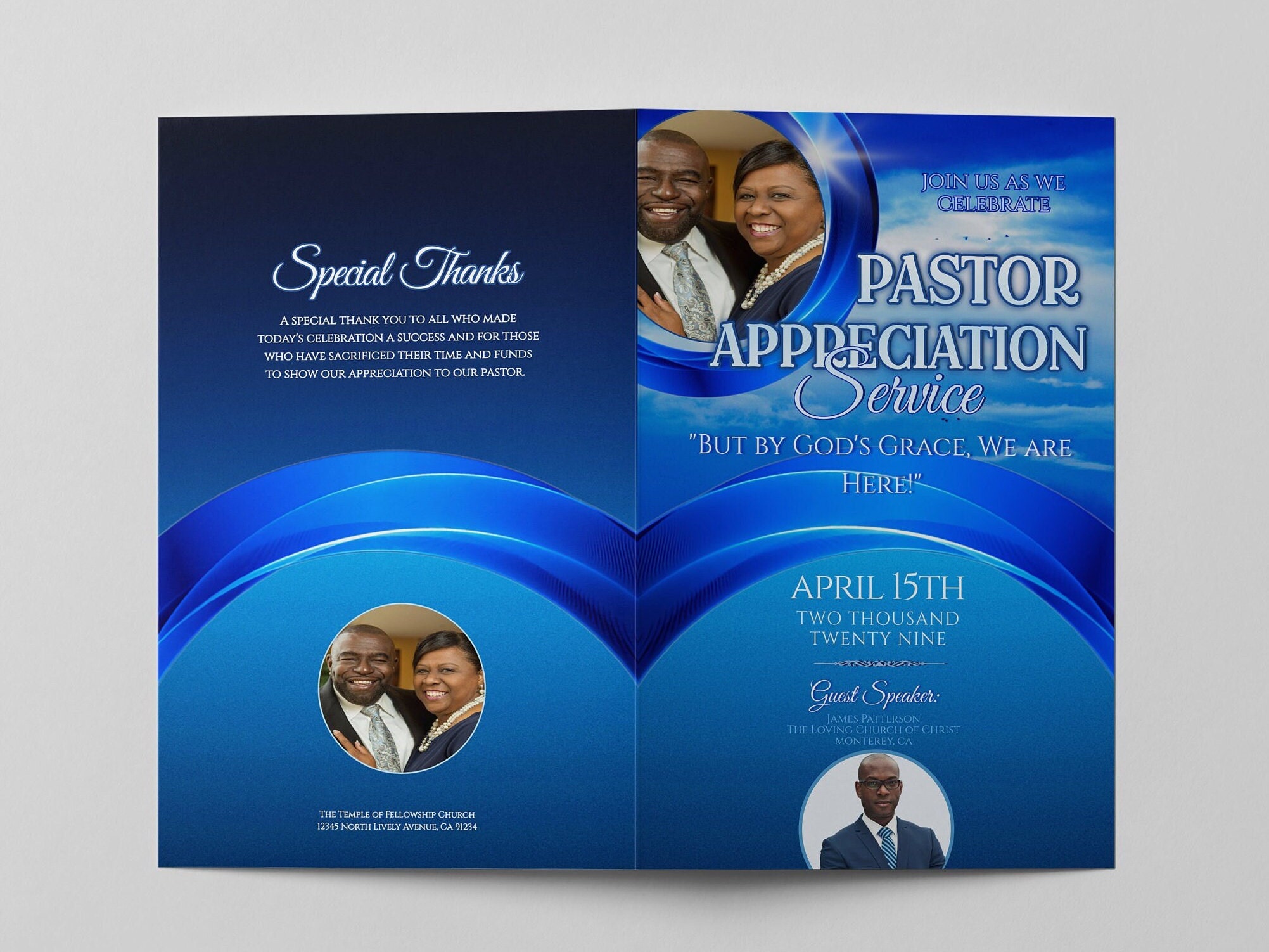 Pastor Appreciation Program Template Church Programs