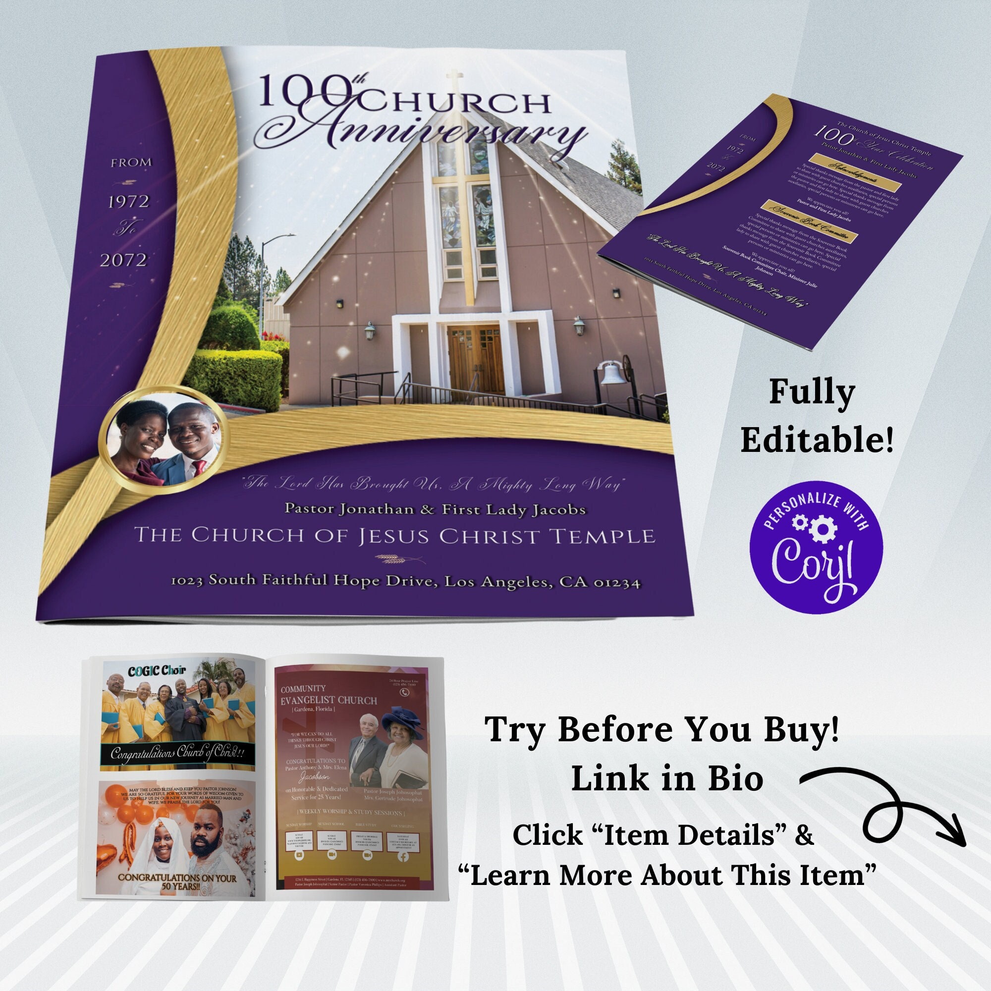 Sample Church Souvenir Booklet
