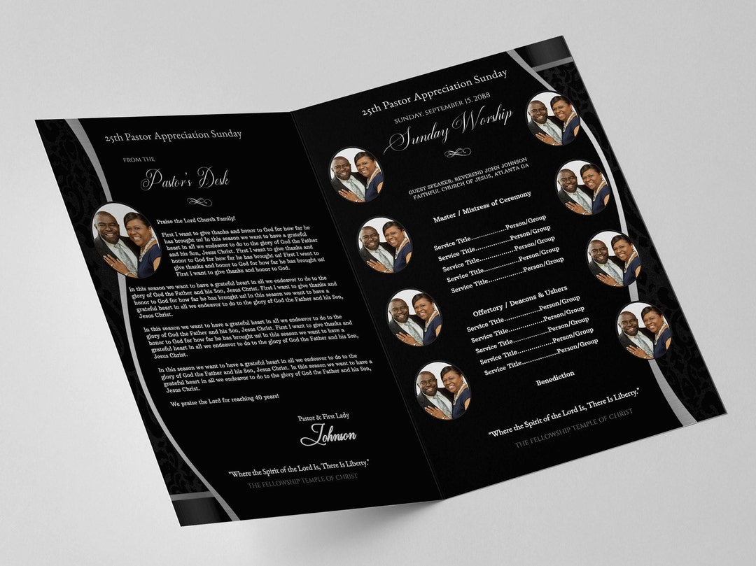 CORJL Pastor's Appreciation Program Template | Pastor Appreciation ...