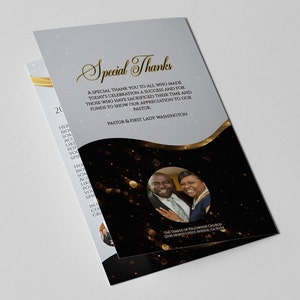 CORJL Pastor / Church Anniversary Program Booklet Template | Editable ...