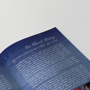 Canva Church Anniversary Program | Canva Template | Great Blue & Silver ...