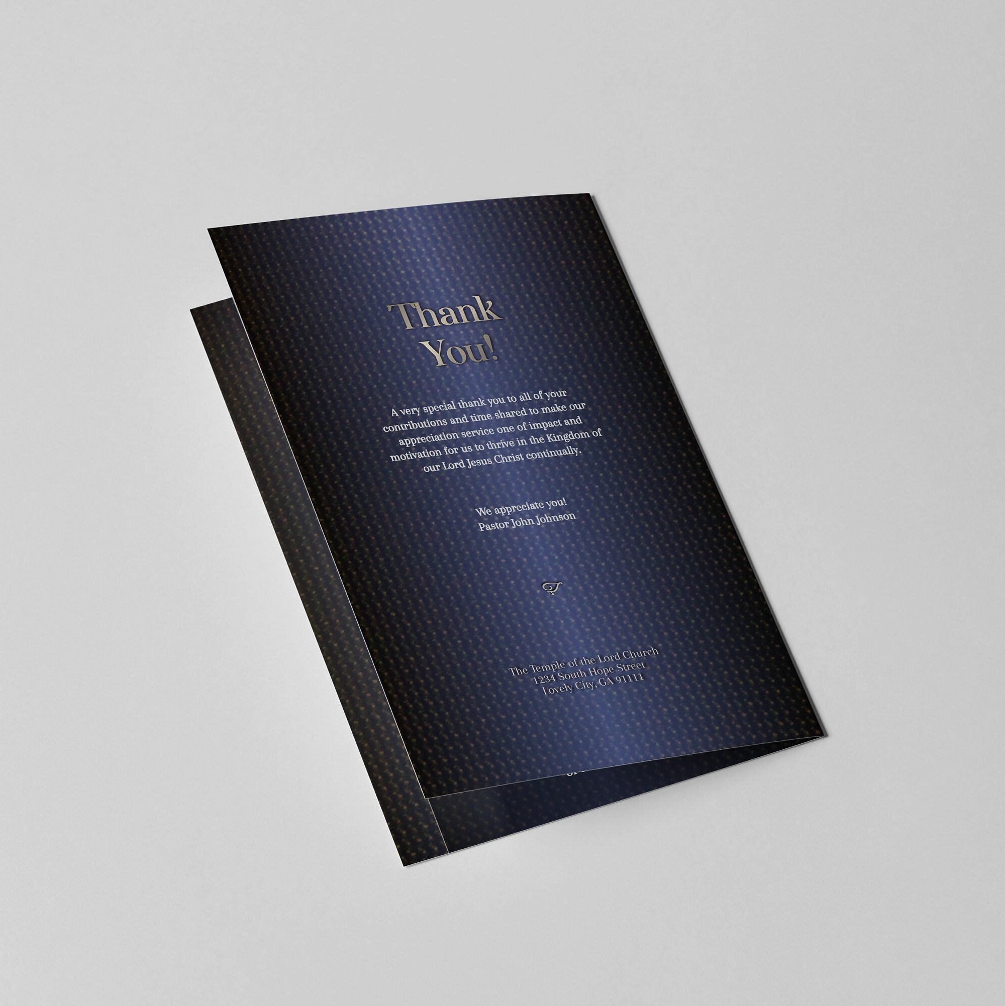 Pastor Appreciation Service Program Template Editable in Corjl Dark ...