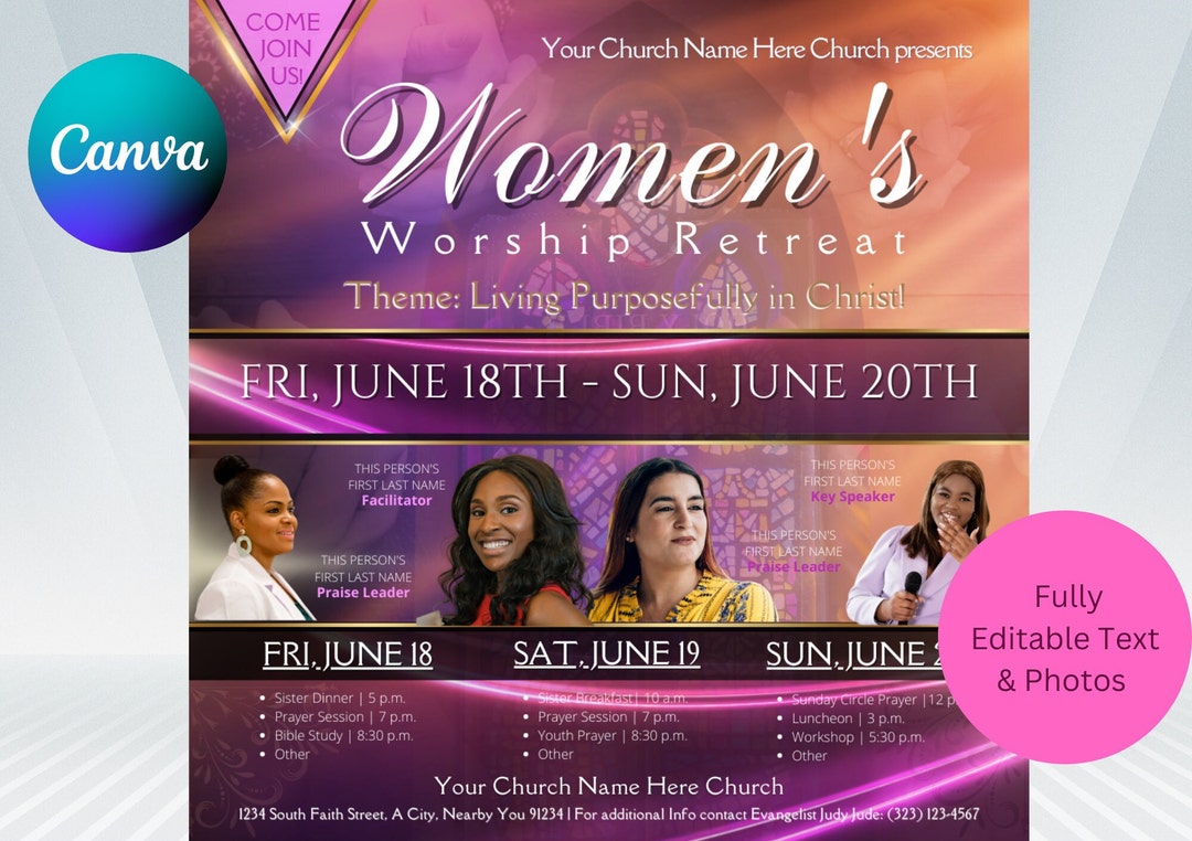 CANVA Church Conference Invite | Canva Template | Size: 1080x1080 ...