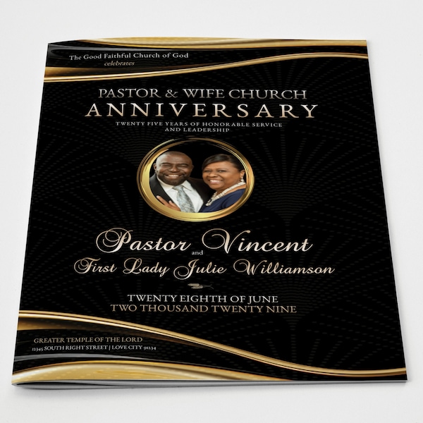 Pastoral Anniversary Program - Etsy