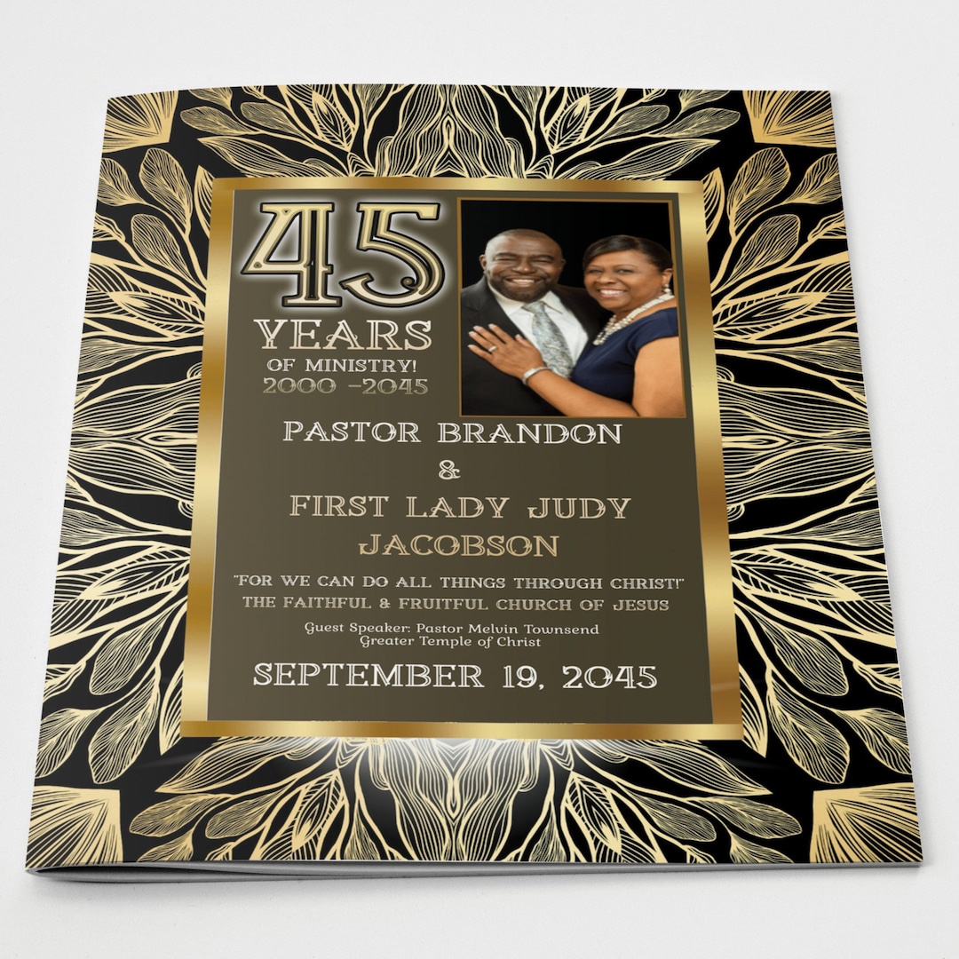 CORJL Church Anniversary Program Template | Pastor Appreciation ...