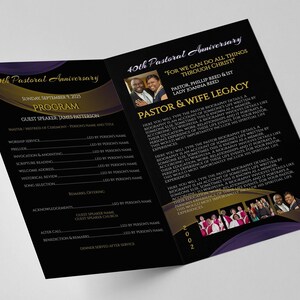 CORJL Church Anniversary Program | Editable Template | Classic Purple ...