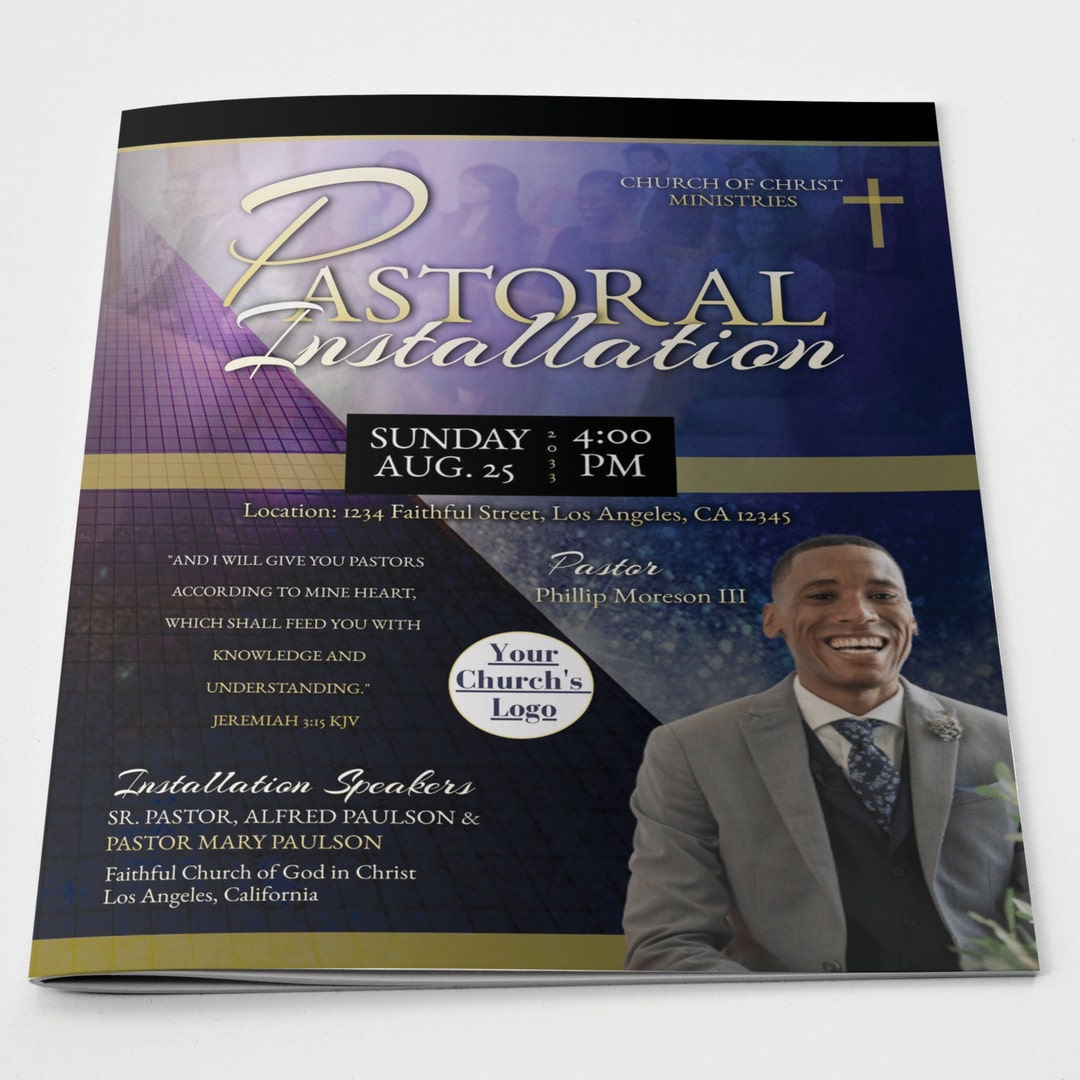 CORJL Pastoral Installation Program & Invitation Flyer Template ...