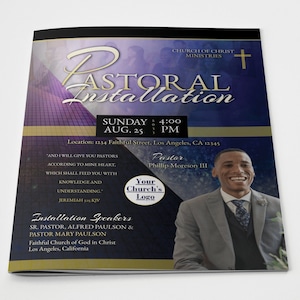 CORJL Pastoral Installation Program & Invitation Flyer Template ...