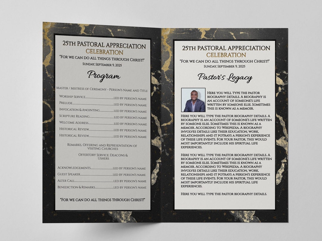 CORJL Pastor Appreciation | Church Anniversary Mens Day Program ...