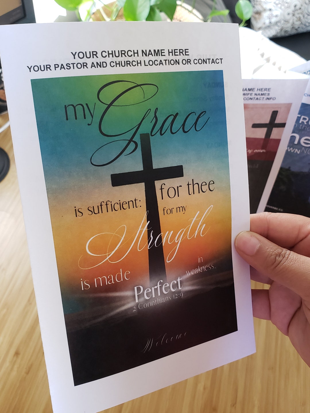 MICROSOFT Editable Church Bulletin Template | 4 Pages (microsoft Word ...