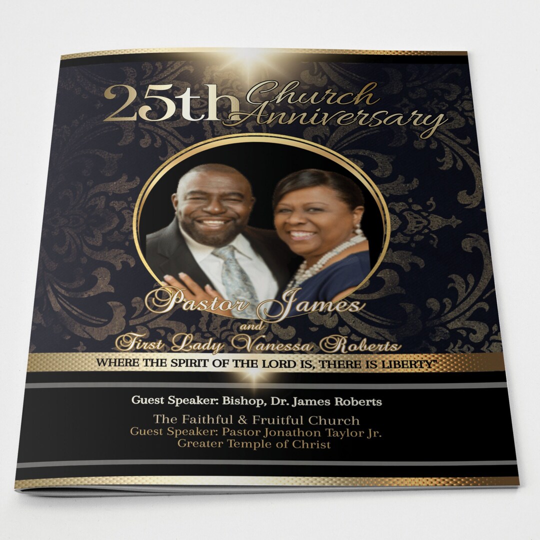 CORJL Church / Pastoral Anniversary Program Template | Editable ...