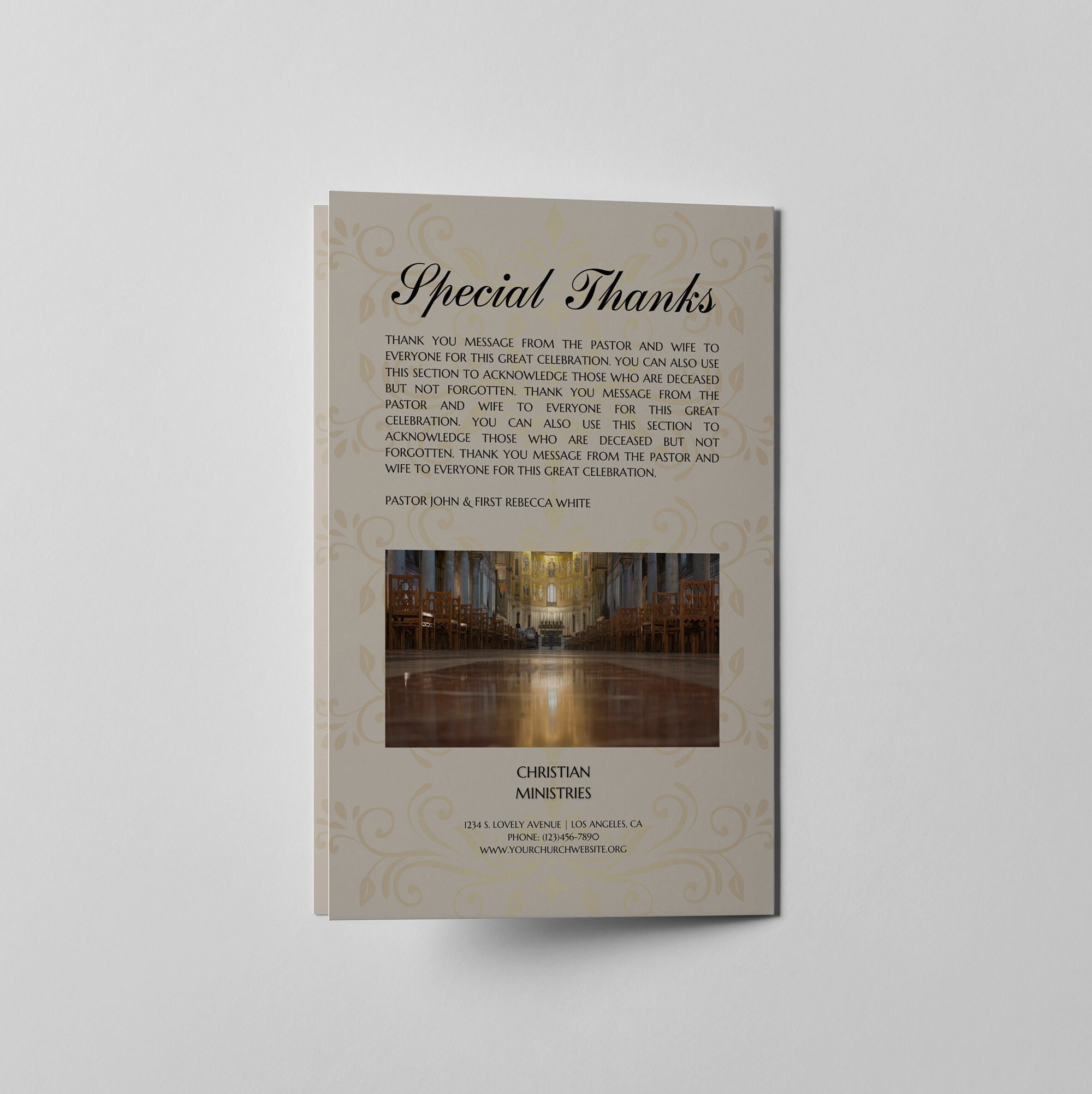 CANVA Pastor Appreciation Program | Editable Canva Template Bundle K200 ...