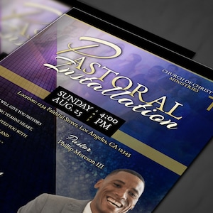 CORJL Pastoral Installation Invite Flyer Template | Editable in Corjl ...