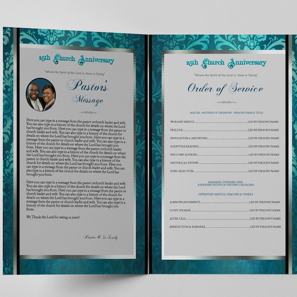 Church Anniversary Booklet - Etsy