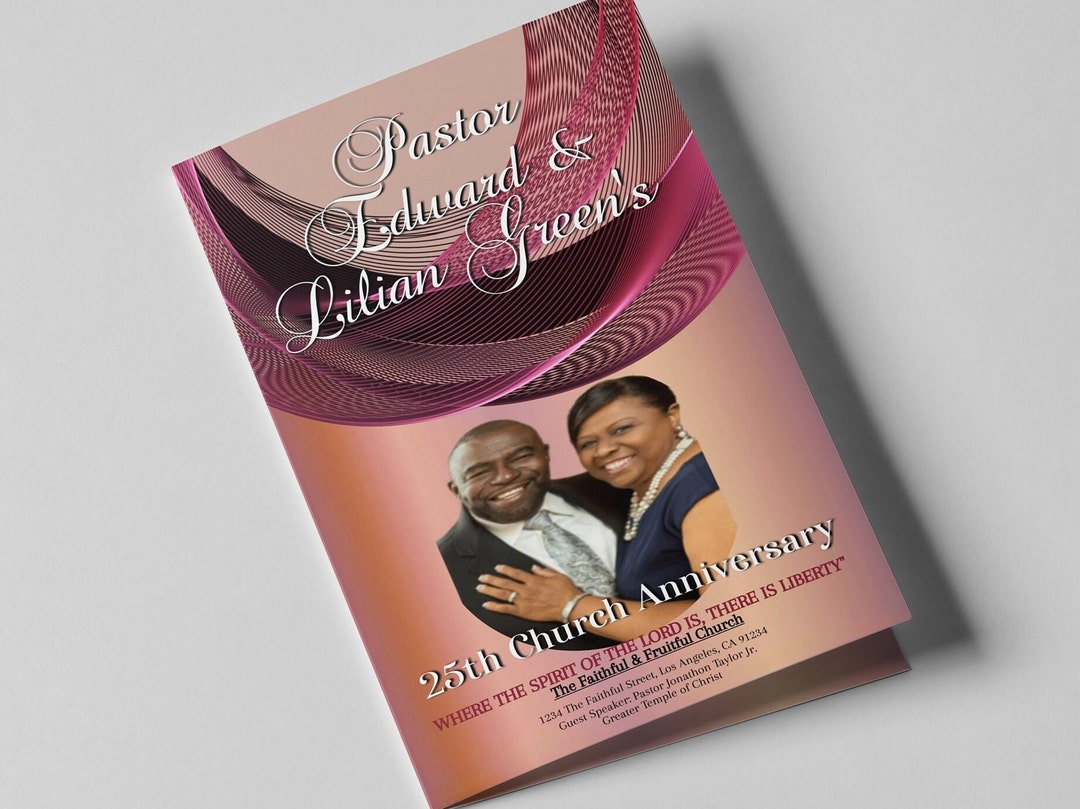 CORJL Church / Pastoral Anniversary Program Template | Editable Text ...