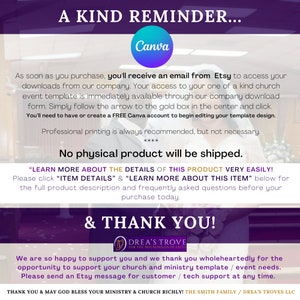 CANVA Church Program Template | Dynamic Cream Gold | Size: 17x11 ...