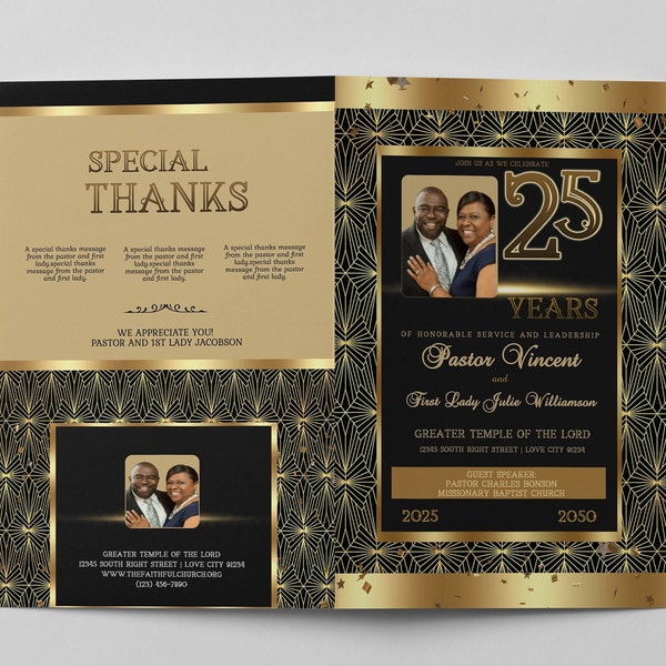 Black Church Pastor Anniversary Programs - Etsy