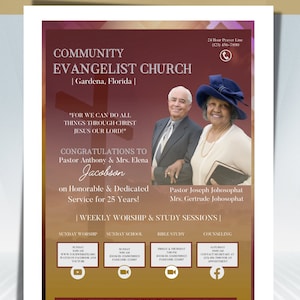 Church Souvenir Book Ad DIY Photo Templates Editable in - Etsy