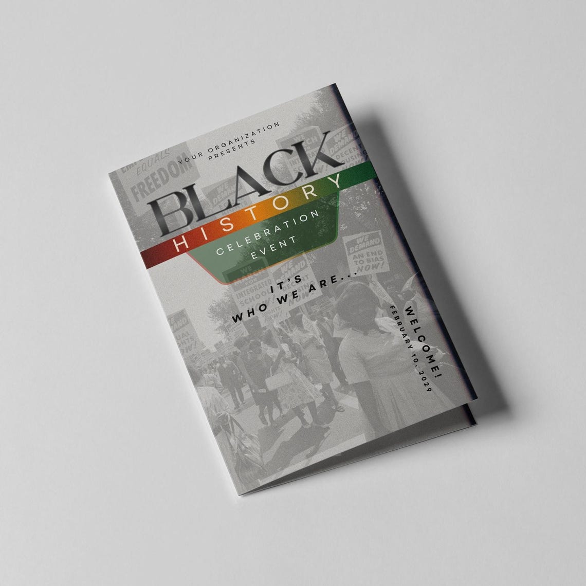 CANVA Black History Month Program Template | BHM Celebration Brochure ...