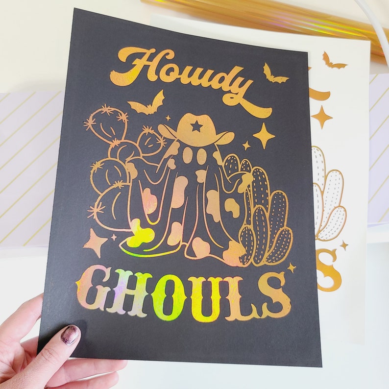 Howdy Ghouls Foil Print - Etsy