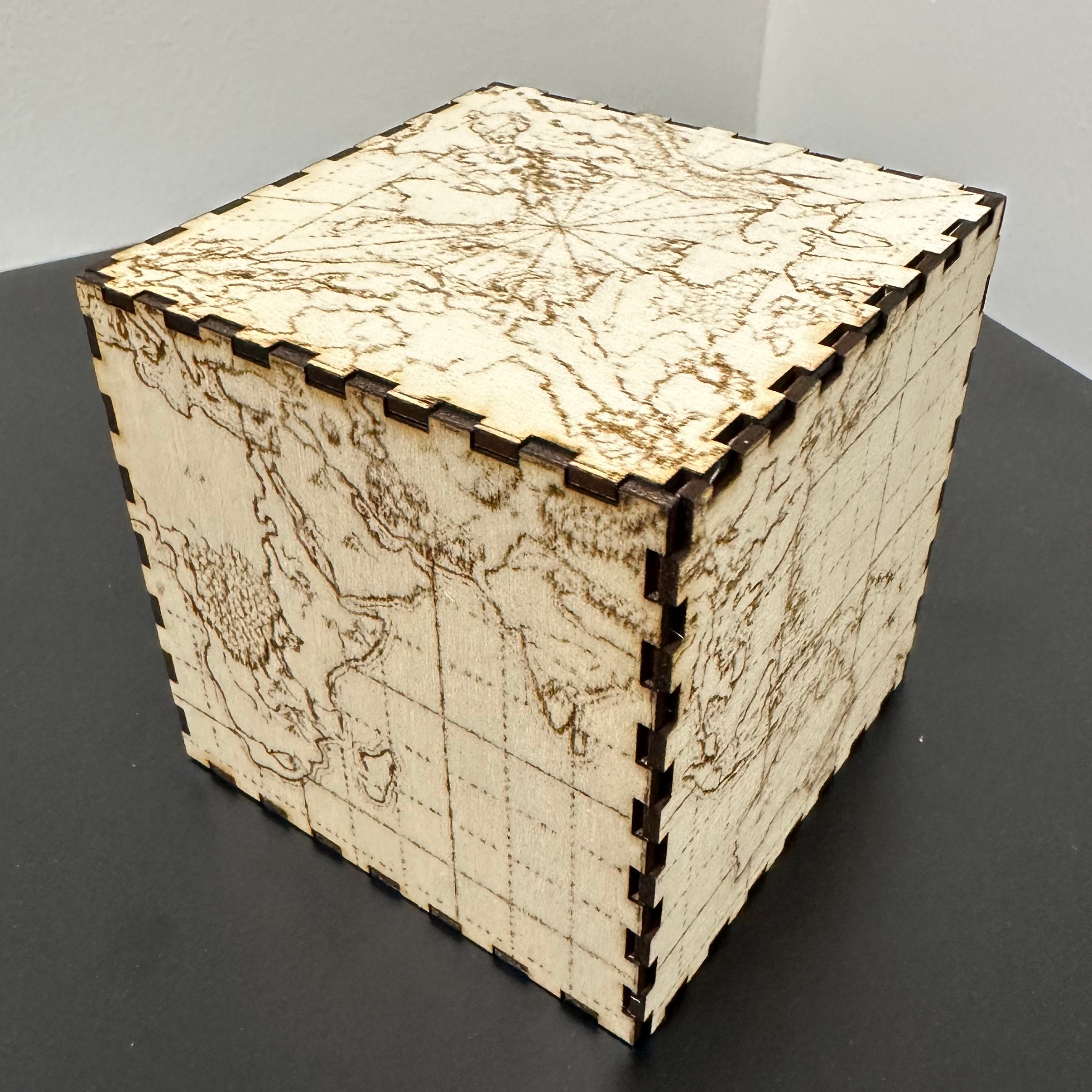 Cube Globe Laser Cut File with Lord of the Rings inspired map ...