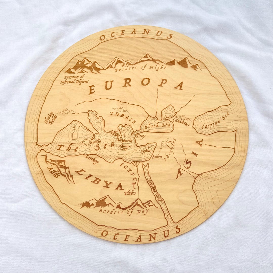 Ancient Greek World Map | Clock Bundle | Historical Disc Map Digital ...