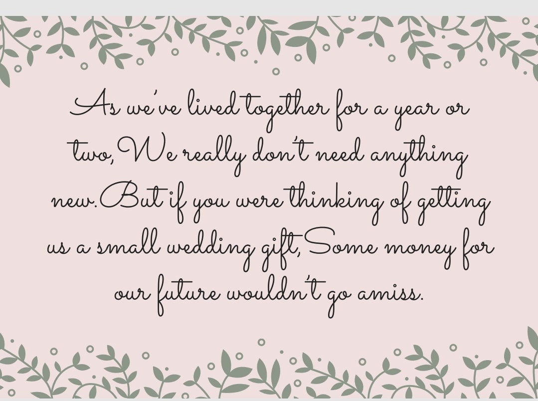 Wedding Money Tree Poem Wedding Money Poem Etsy Canada