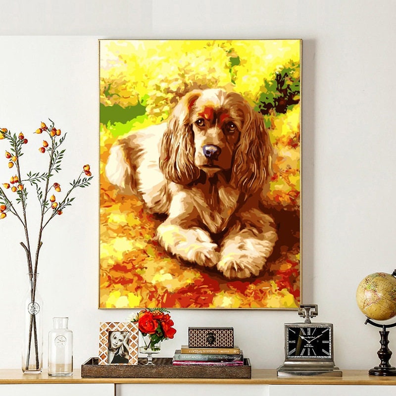 Paint by Number Cocker Spaniel - Etsy