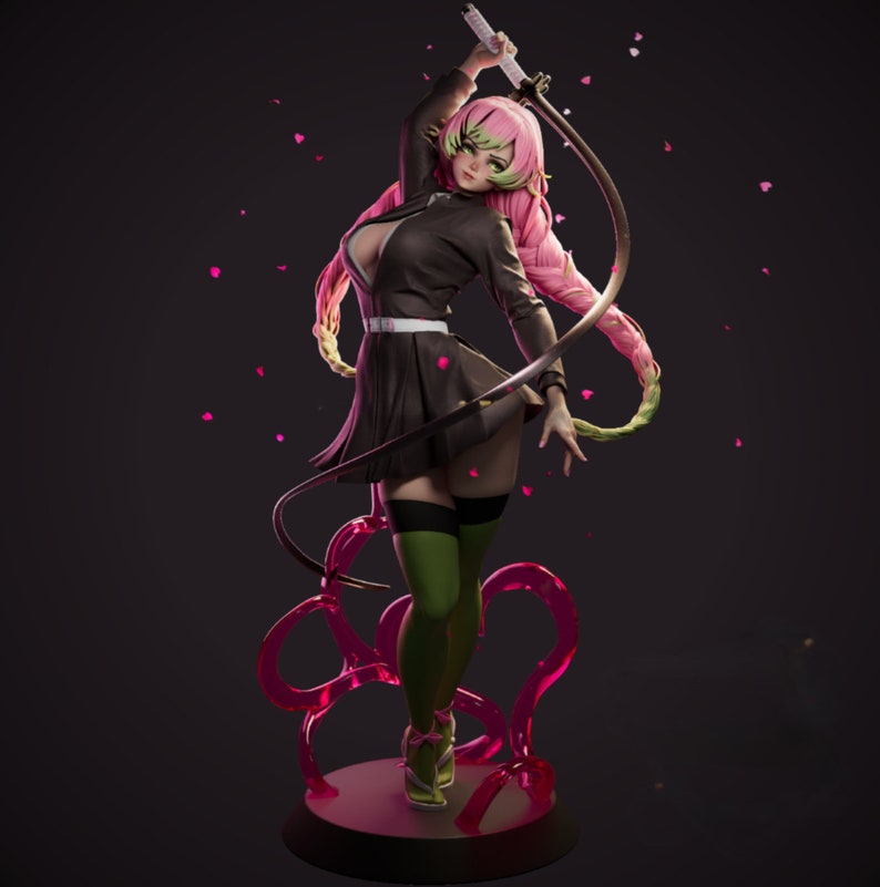 Anime Girl Stl File 3d Printing Digital Stl File Anime Etsy Finland