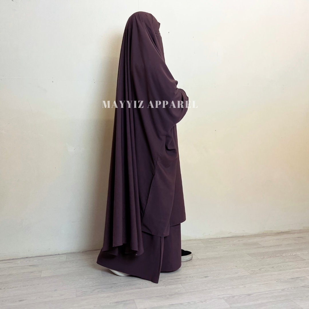 Lilac Two Piece Jilbab With Skirt and NIQAB Afghan Style High Quality ...
