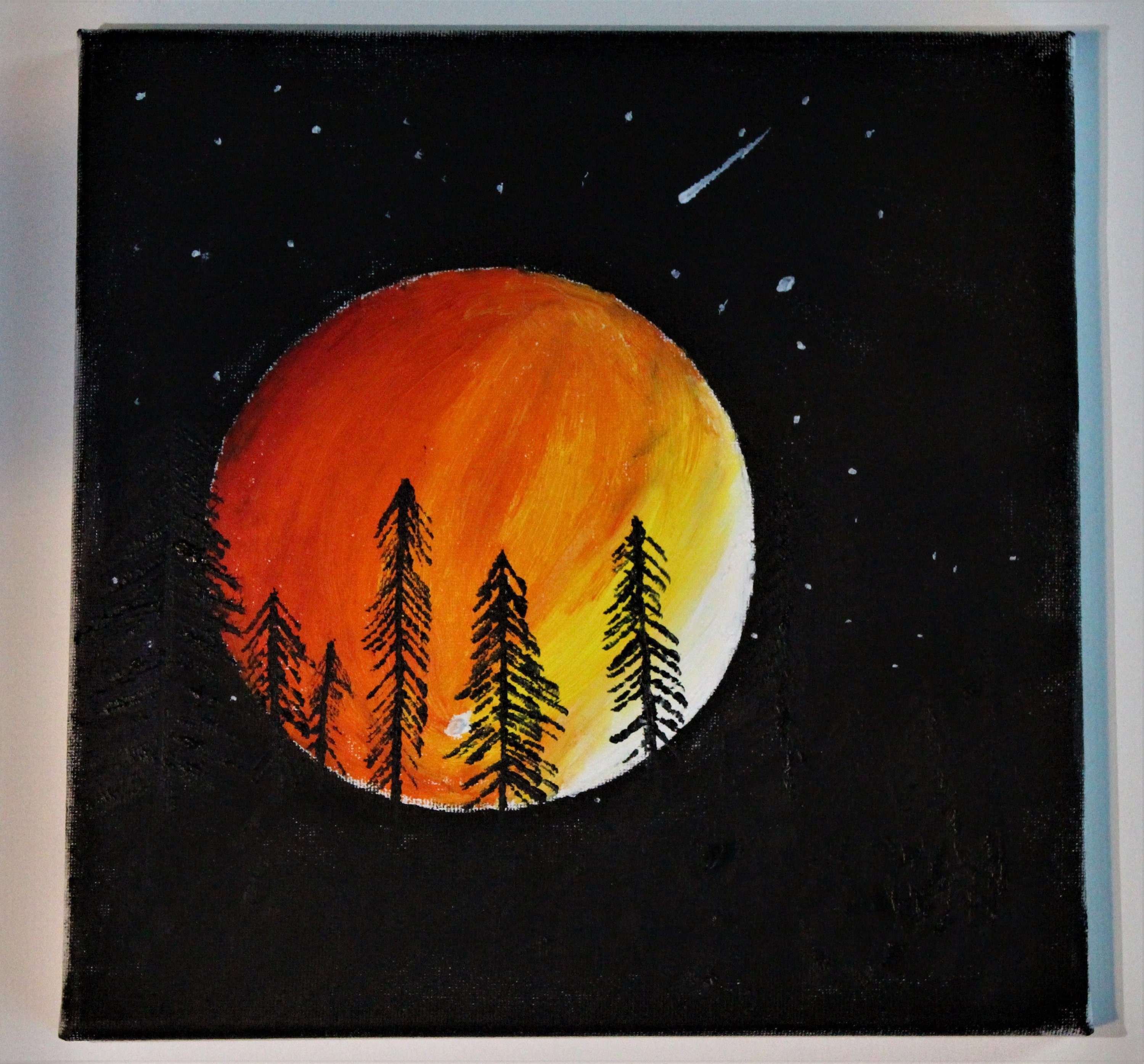 Nighttime Moon Oil Painting - Etsy