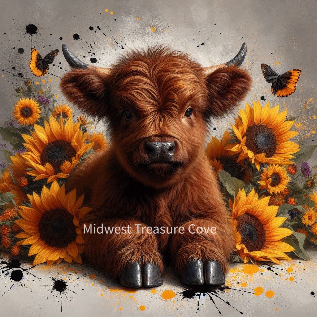 Baby Highland Cow - Etsy