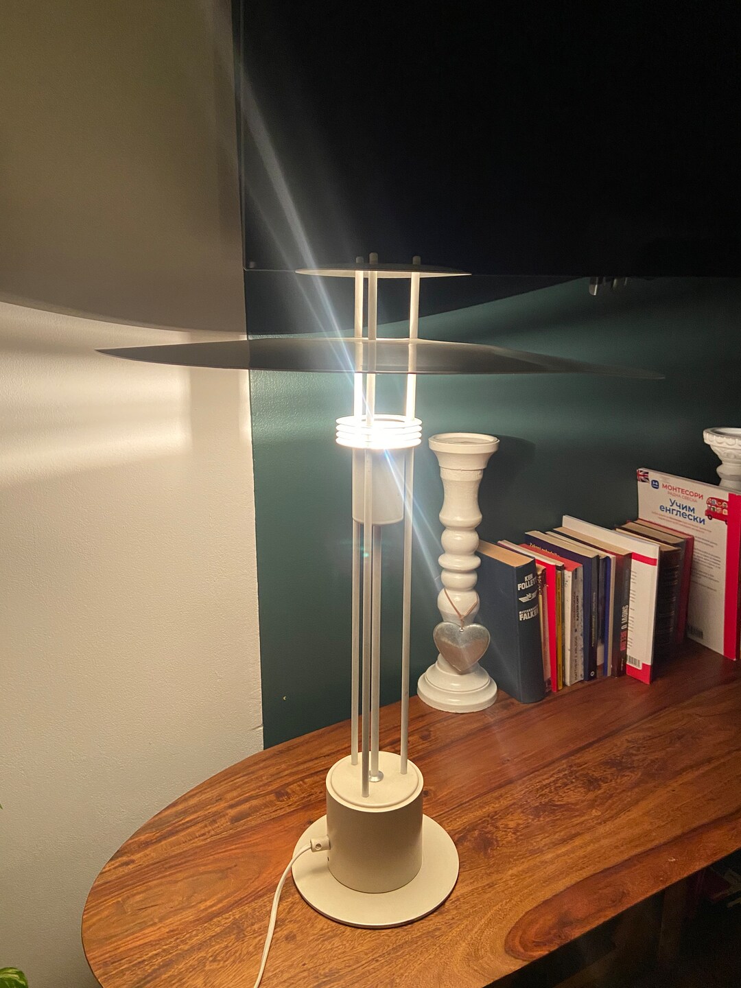 White Table Lamp Designed by Benny Frandsen for Frandsen - Etsy
