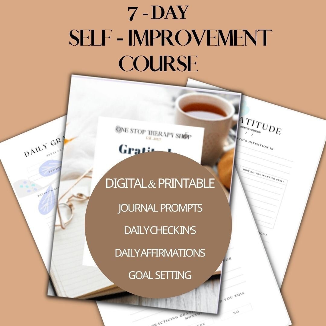 7-day Gratitude Workbook | Printable Reflective Self-care Planner ...