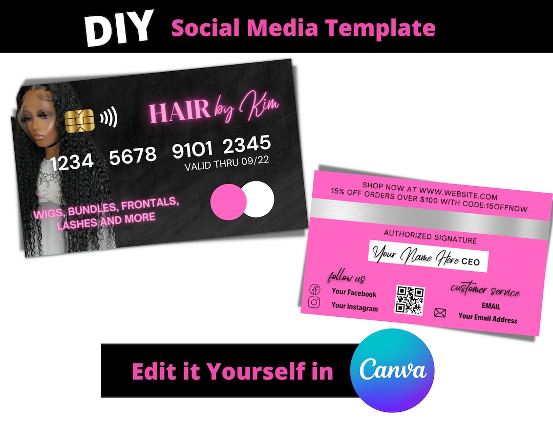 Business Card With QR Code, Credit Card Style, Credit Business Card ...