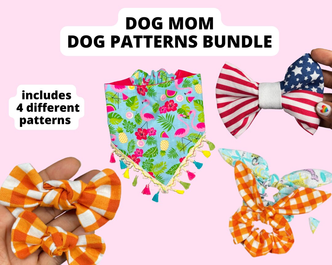 Dog Mom Dog Patterns Bundle - Slide On- Dog Bandana Pattern With ...