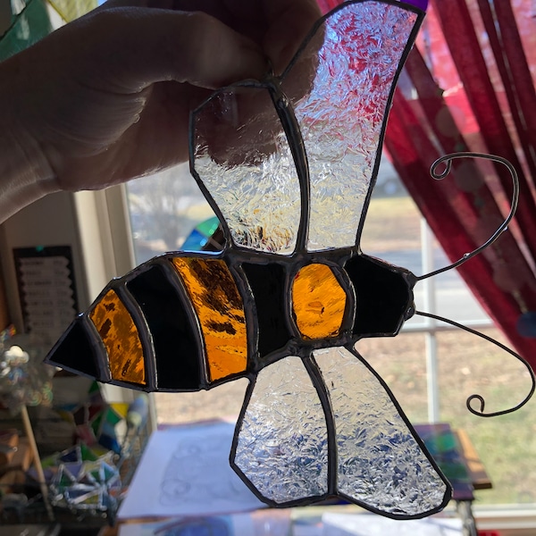 Stained Glass Bee - Etsy