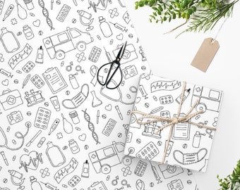 Medical Theme Wrapping Paper | Etsy