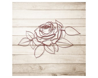 Metal Rose Wall Art Metal Flower Wall Art | Etsy