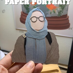 Paper Portrait Gift - Handmade Paper Person, Handmade Gift, Paper Gift ...