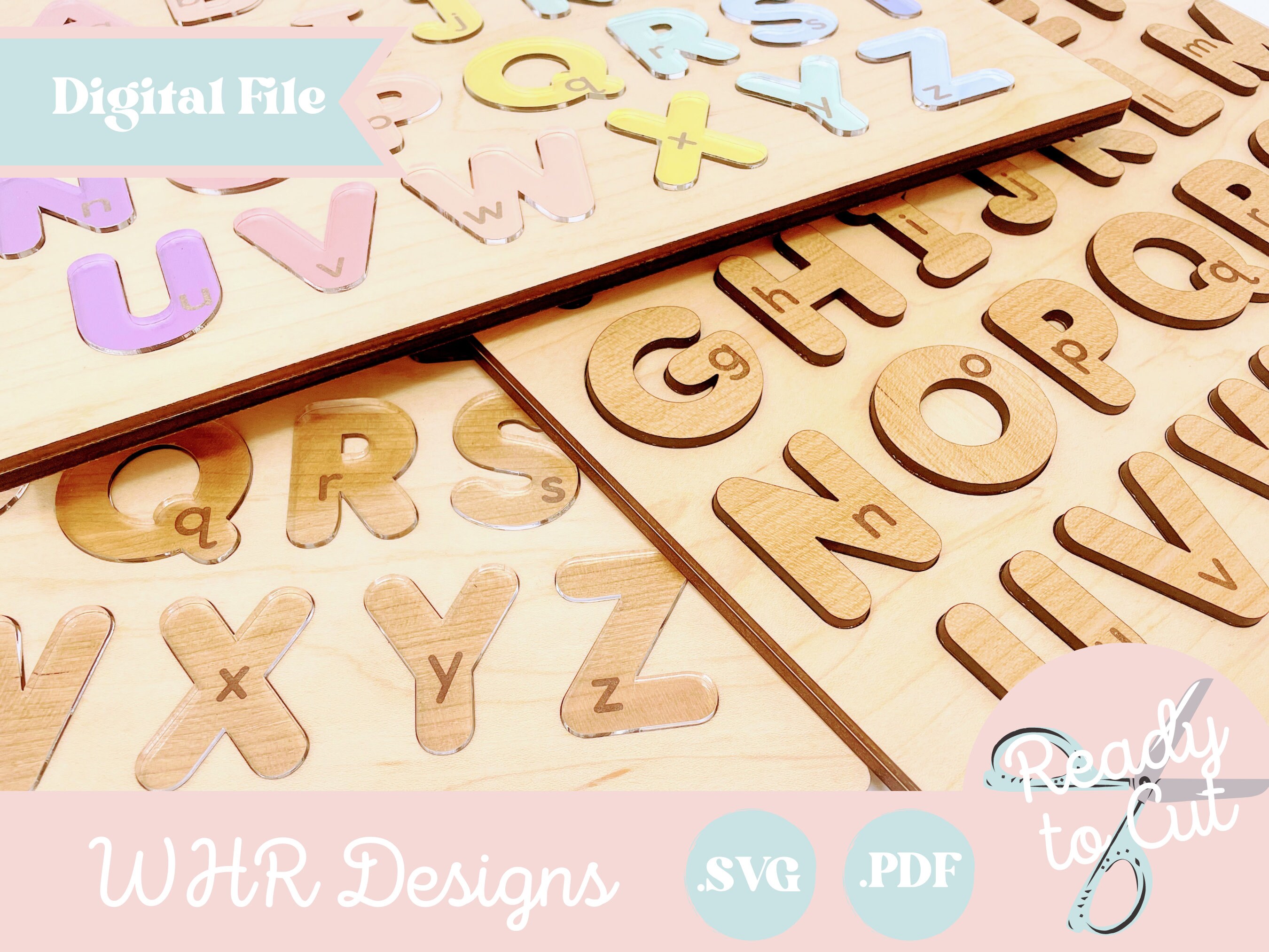 SVG Alphabet Puzzle Digital Download Montessori Puzzle - Etsy