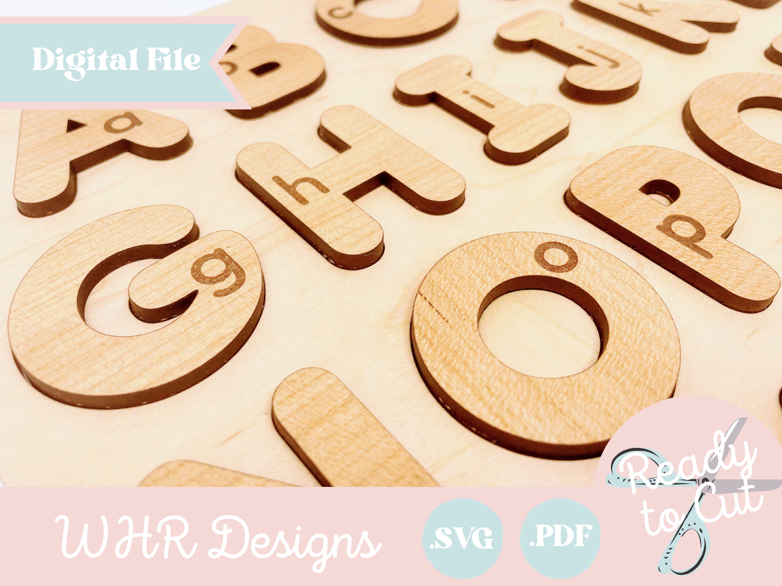 SVG Alphabet Puzzle Digital Download Montessori Puzzle - Etsy