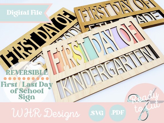 SVG First Day of School Sign Digital Download Last Day of - Etsy