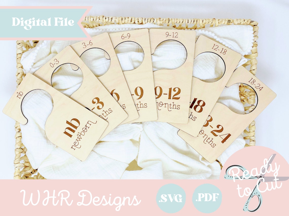 SVG Nursery Organization Baby Closet Dividers Digital File | Etsy