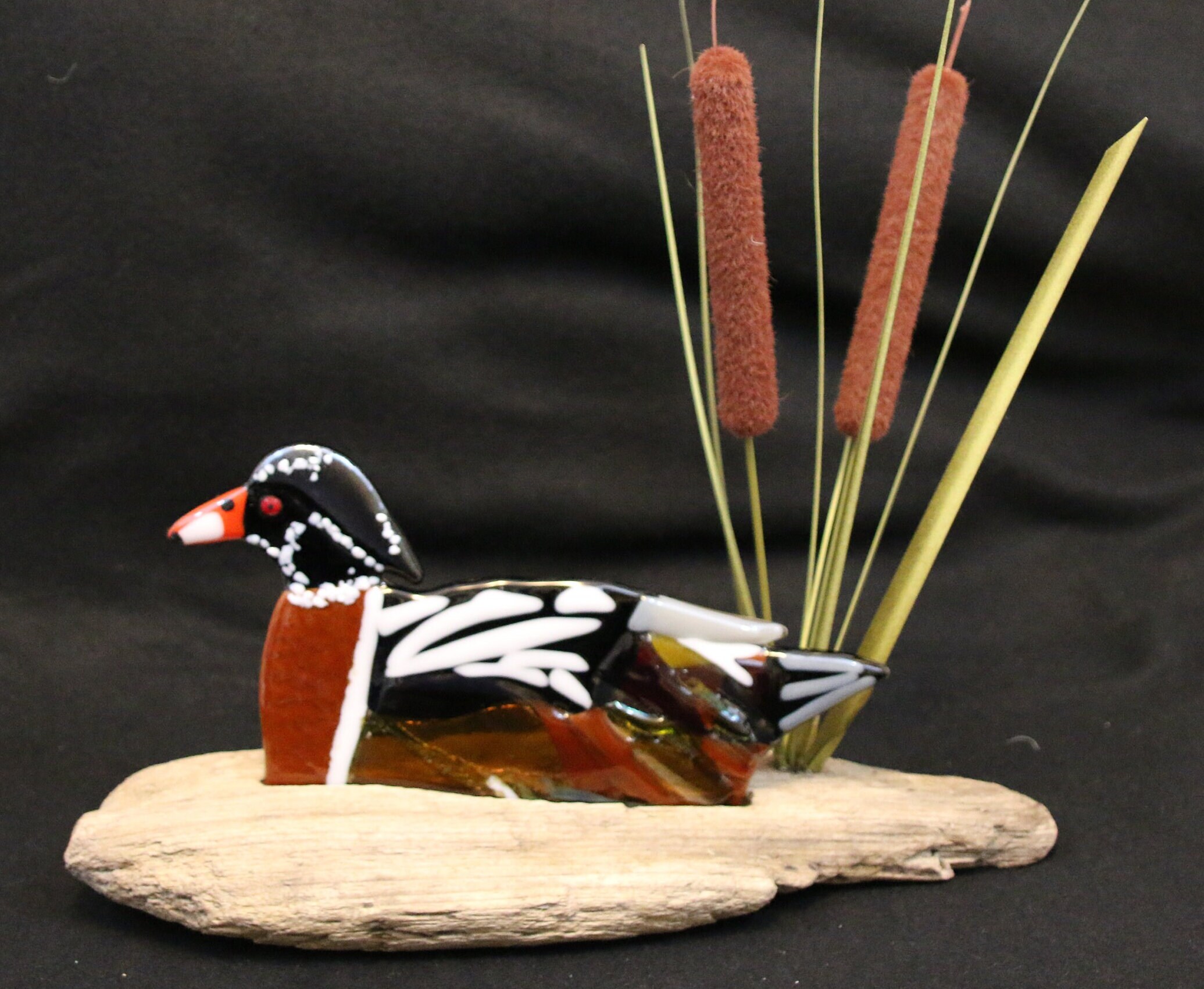 Wood Duck, Fused Glass Wood Duck, Wood Duck Art, Ducks, Birds, Water ...